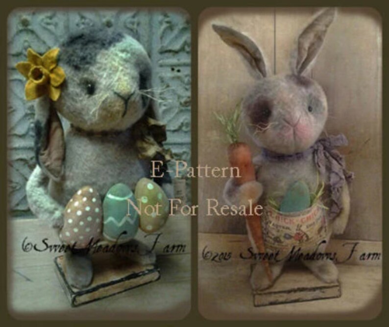Another Prim Bunny Standing Rabbit E-PATTERN - Etsy