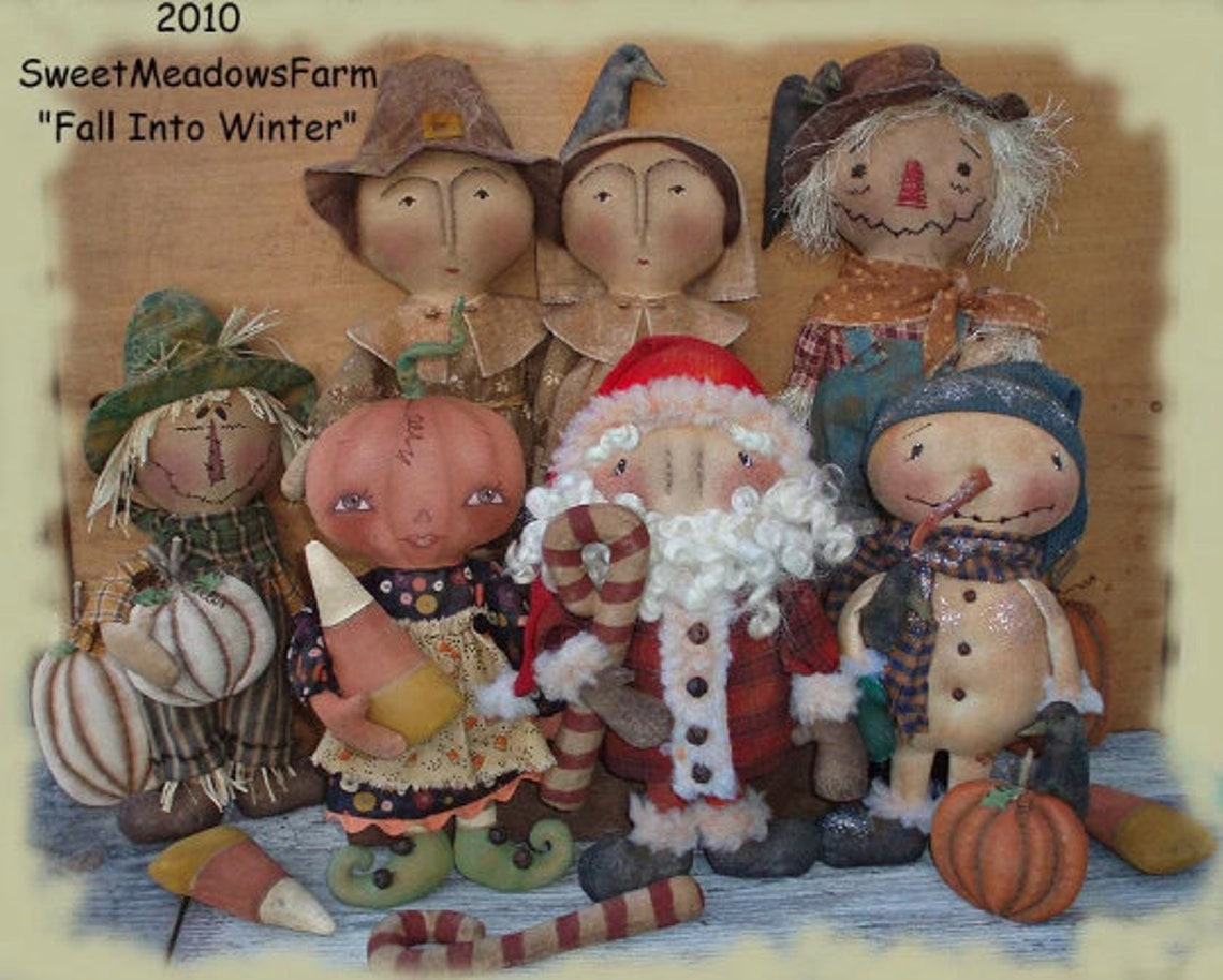 Primitive BIG E-PATTERN, Fall Into Winter - Etsy