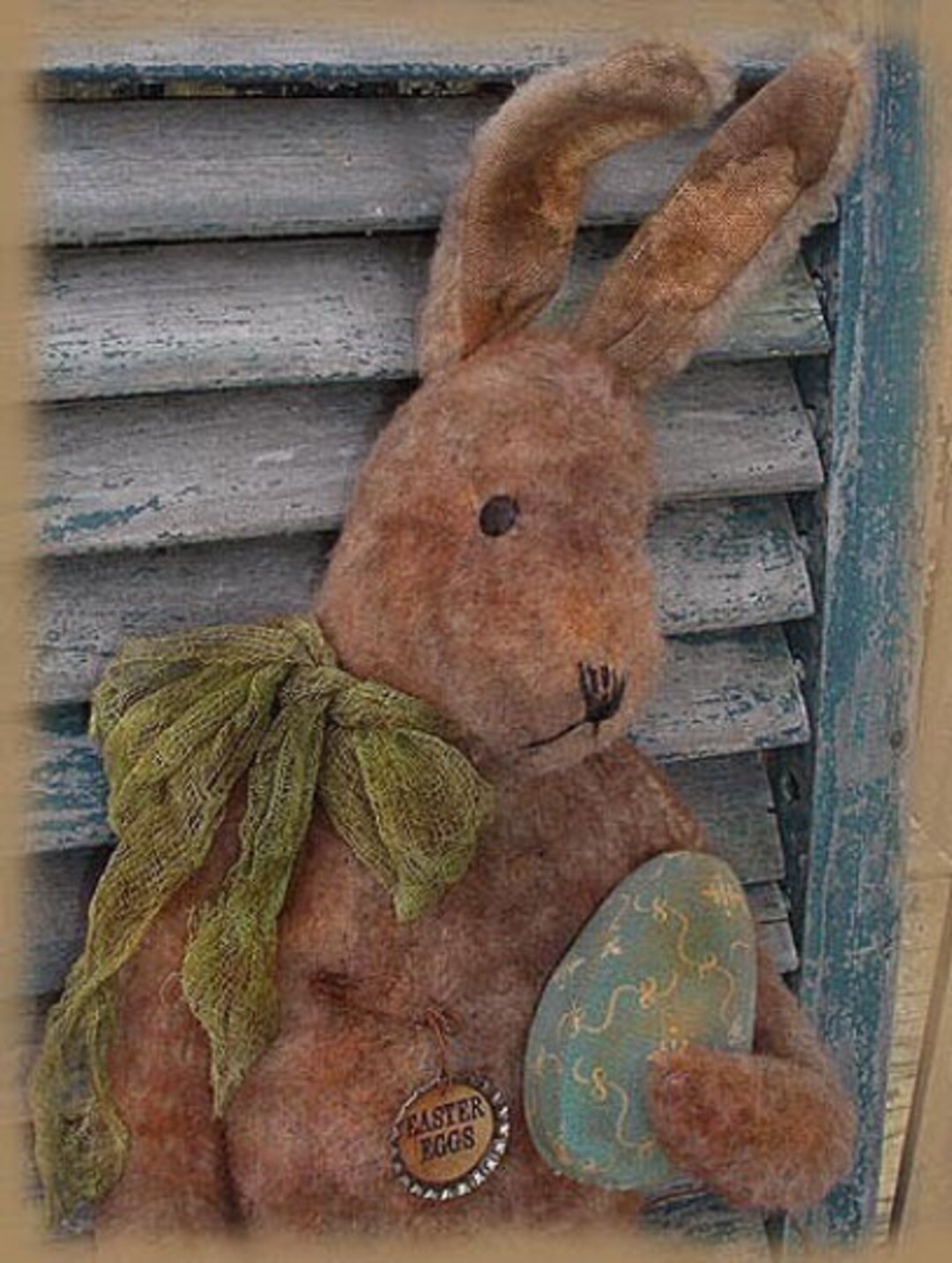 Primitive Standing Rabbit With Eggs E-PATTERN - Etsy