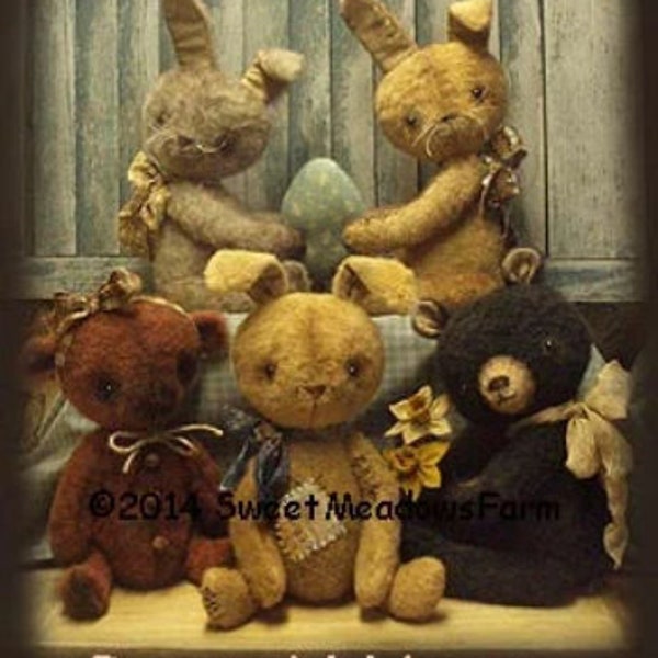 Primitive Rabbit Pattern - Etsy