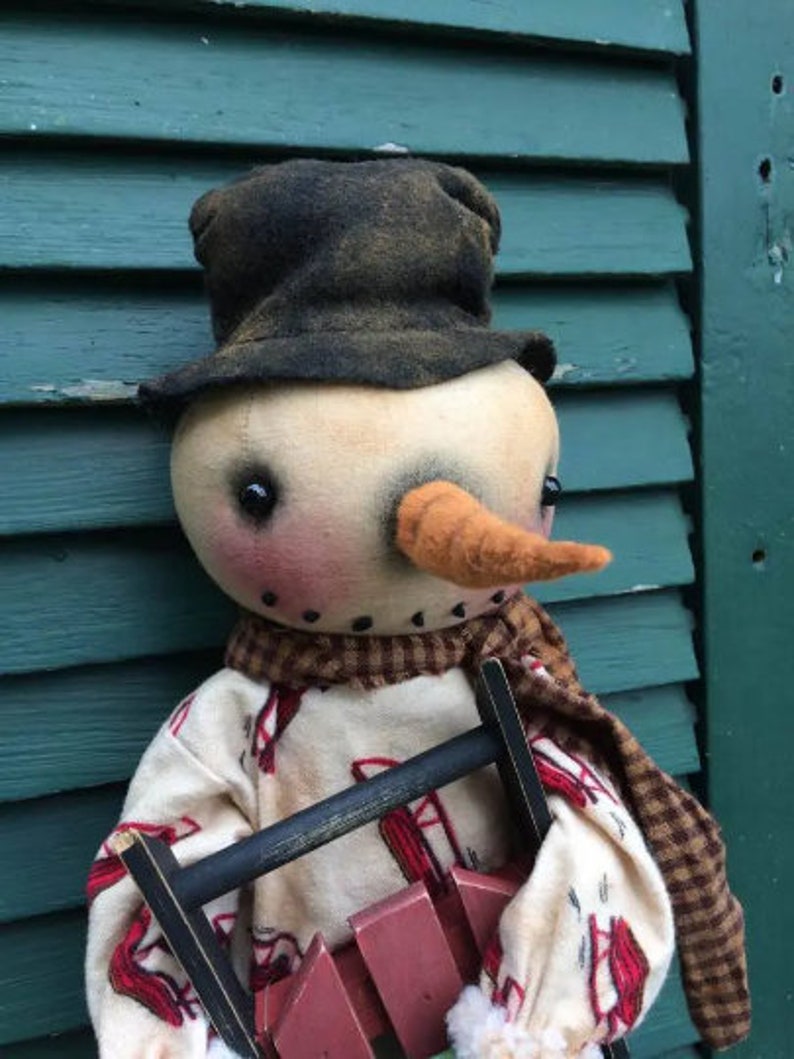 Chilly Willy Snowman Primitive EPATTERN - Etsy