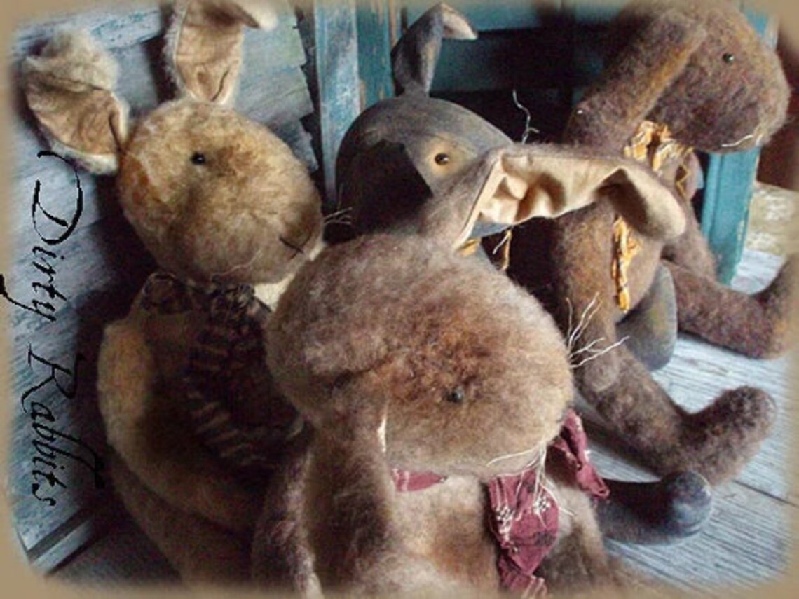 Primitive E-PATTERN Dirty Rabbits - Etsy