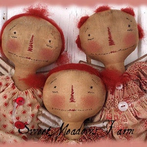 Primitive Angel Dolls Raggedy E-PATTERN - Etsy