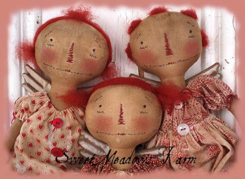 Primitive Angel Dolls Raggedy E-PATTERN - Etsy