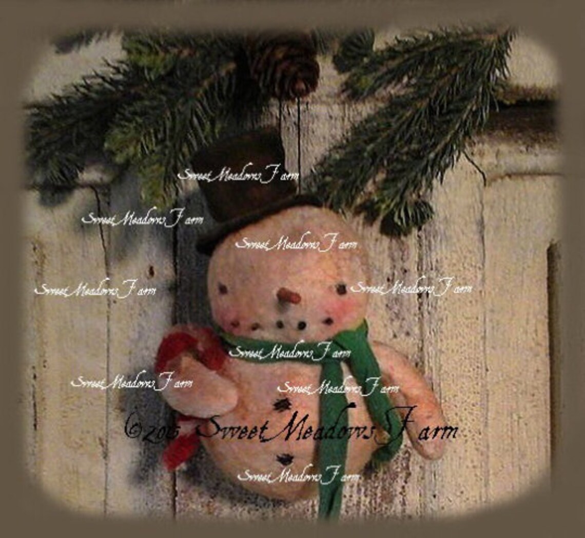 Snowman Ornie, Double Dip Snowman E-PATTERN - Etsy
