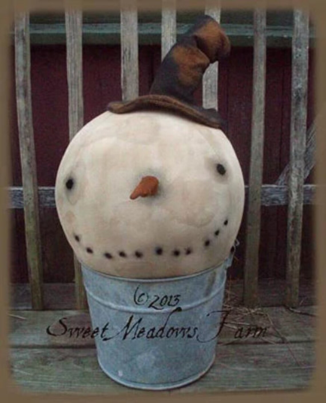 Primitive E PATTERN Giant Pumpkin and Snoman - Etsy