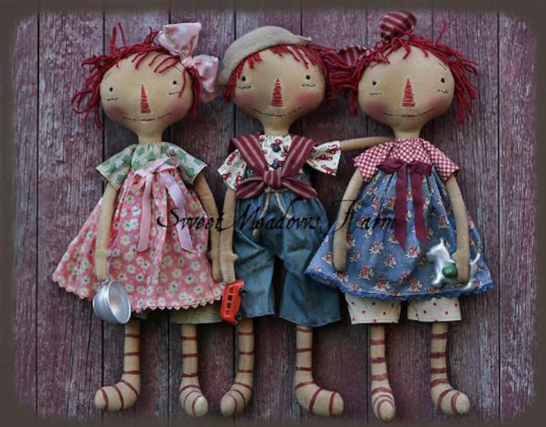 Primitive E-PATTERN Raggedy Ann and Andy - Etsy