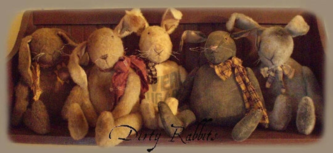 Primitive E-PATTERN Dirty Rabbits - Etsy