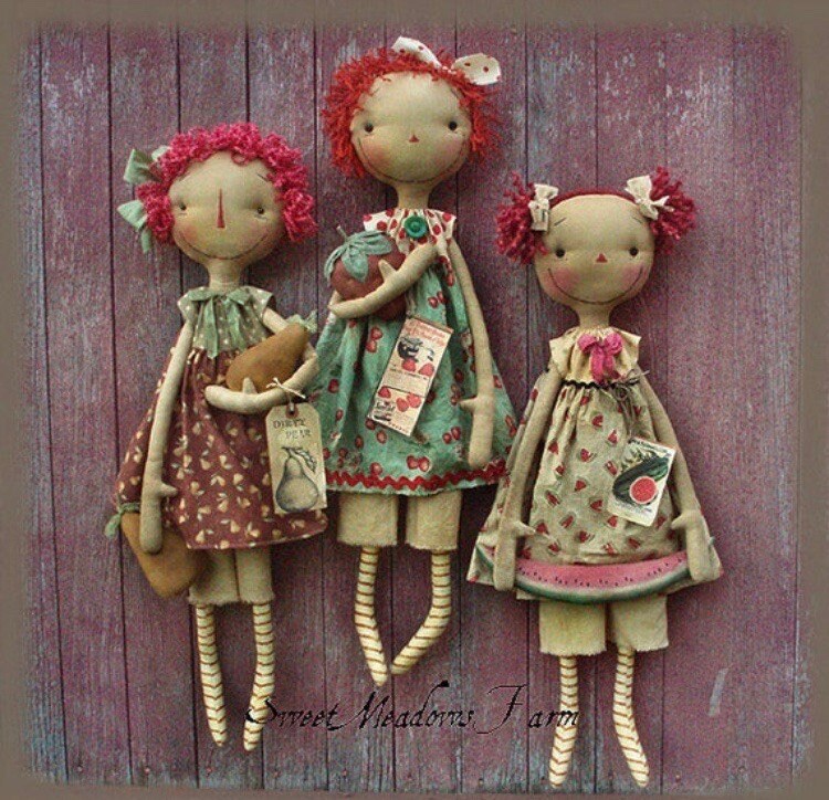 A Six Pack of Primitive Dolls E-pattern - Etsy