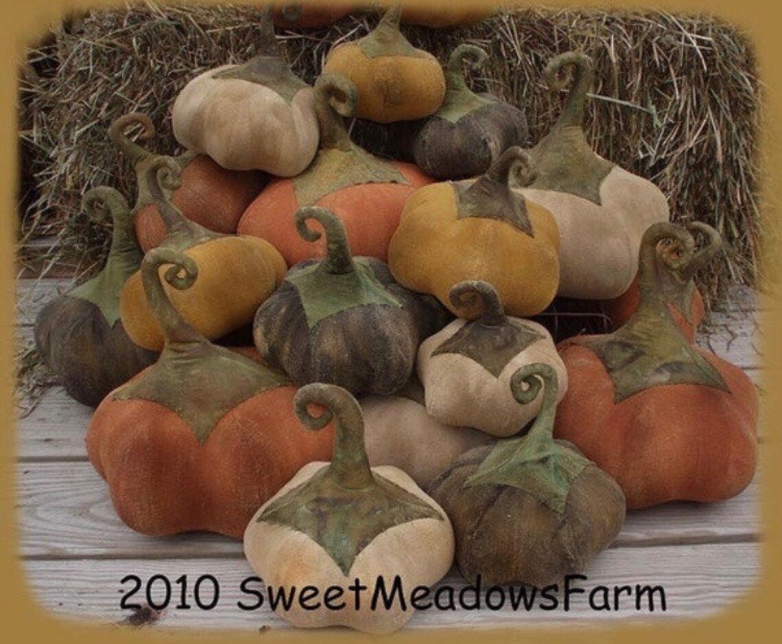 Primitive Pumpkins Pattern E-PATTERN Famers Field MANY Sizes - Etsy