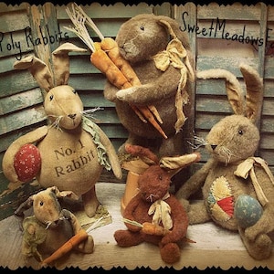 Primitive Chubby Bunny E-PATTERN - Etsy