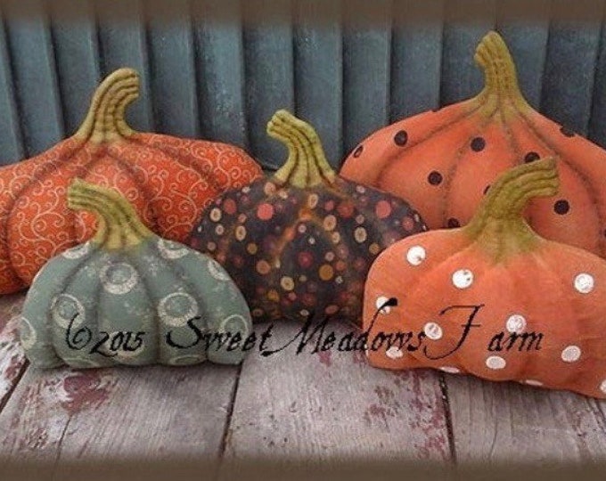 Primitive Pumpkins Pattern E-PATTERN Famers Field MANY Sizes and Styles ...
