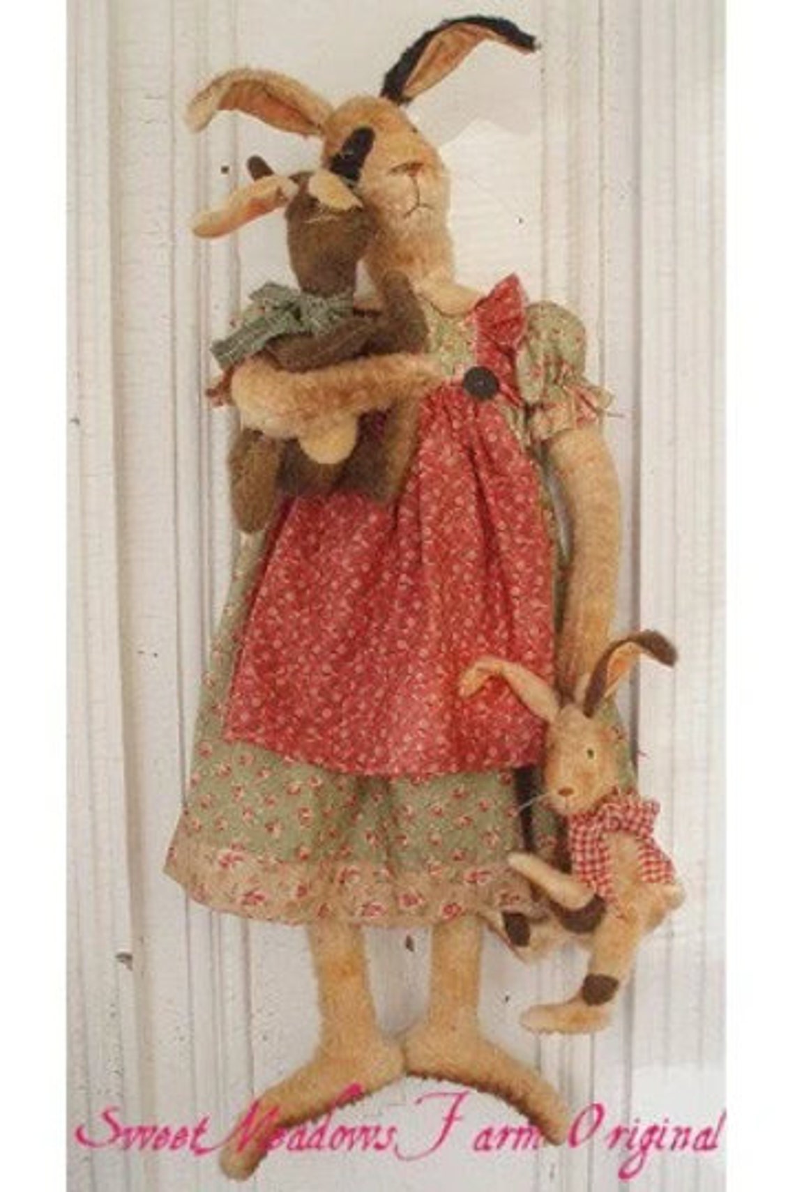 Mama Bunny and Babies Primitive E-PATTERN, All My Children - Etsy