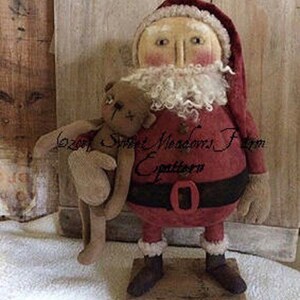 Jolly Santa Primitive E-PATTERN - Etsy