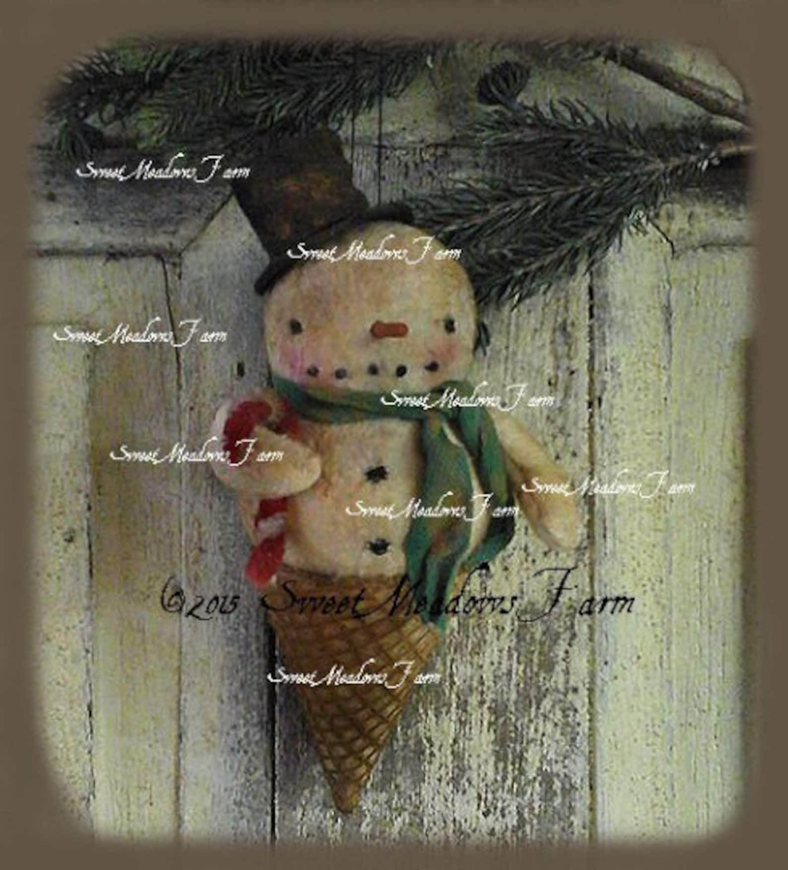 Snowman Ornie, Double Dip Snowman E-PATTERN - Etsy