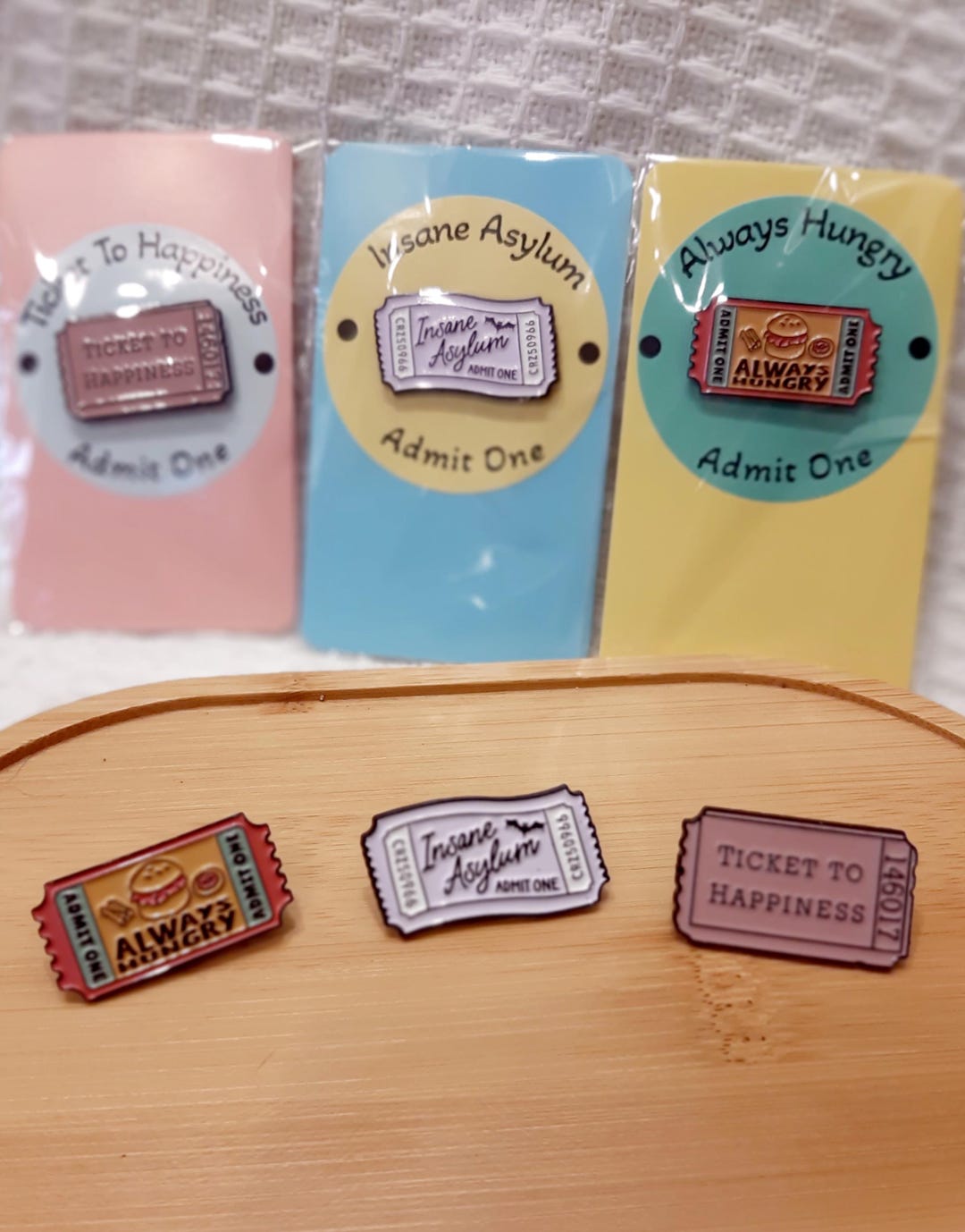 Enamel Ticket Pin, Funny Mental Health Badge - Etsy