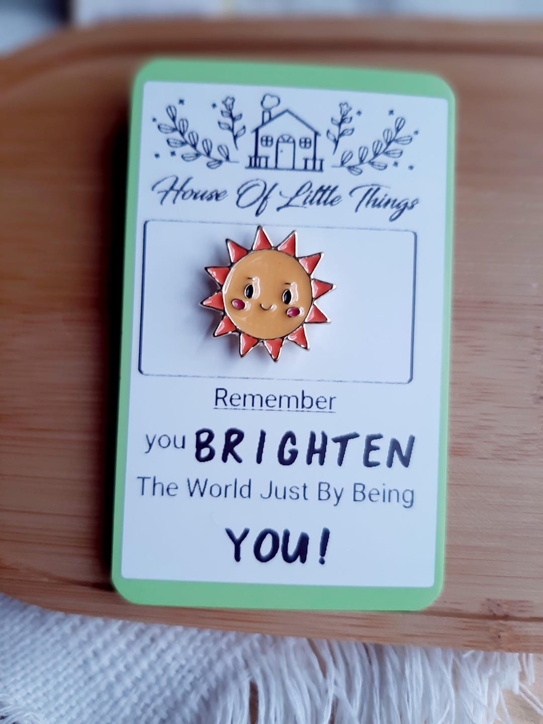 Sun Enamel Pin Badge, Kawaii Sunshine Gift With Positive Quote - Etsy