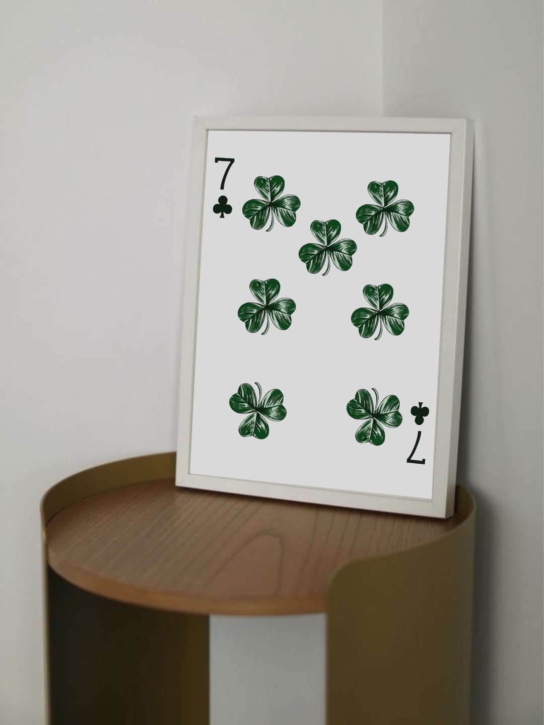 Lucky Number Seven Wall Print, Retro Wall Decor, Digital Download Print ...