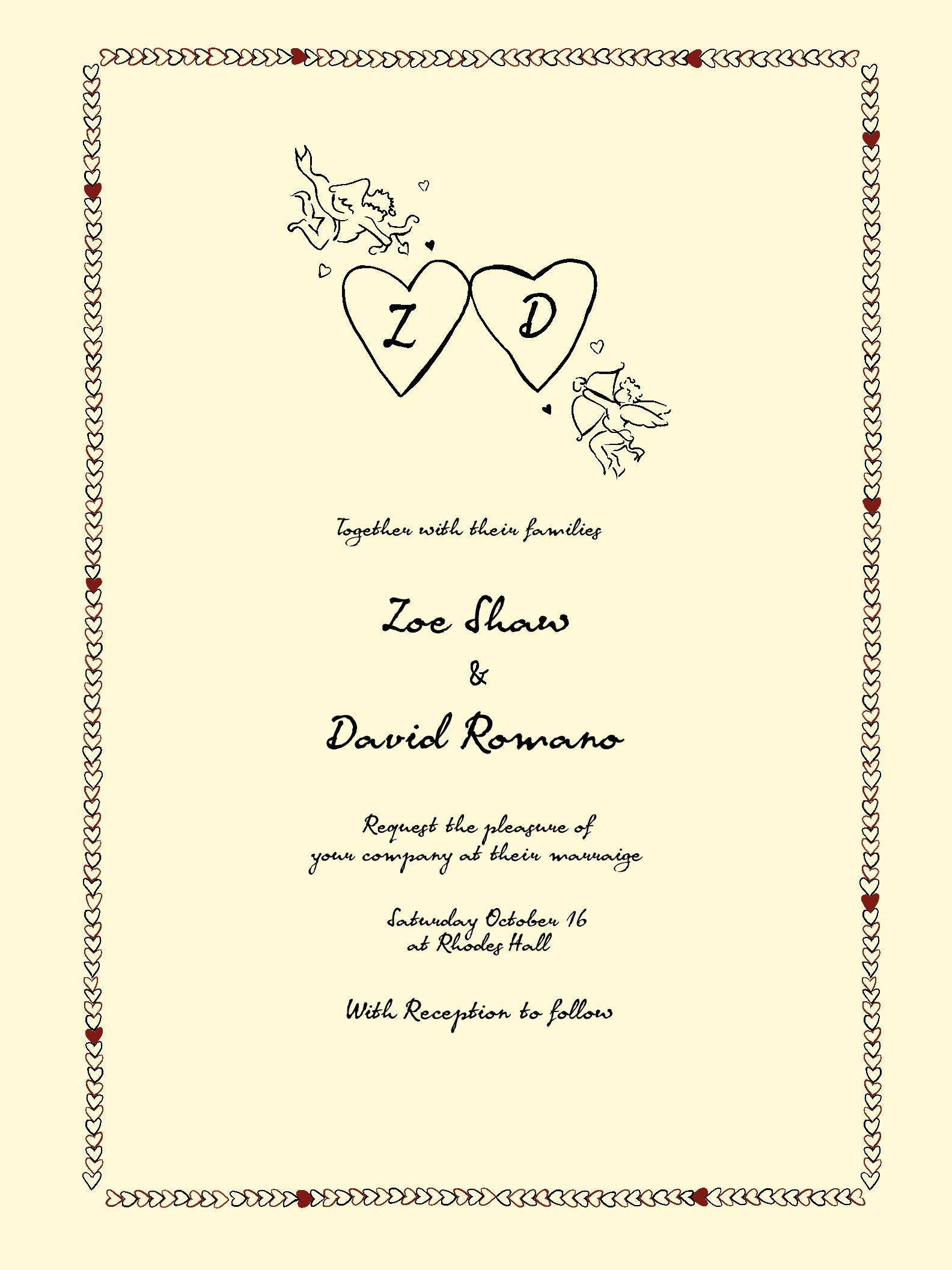 Hand Drawn Wedding Invite Digital Download Print - Etsy