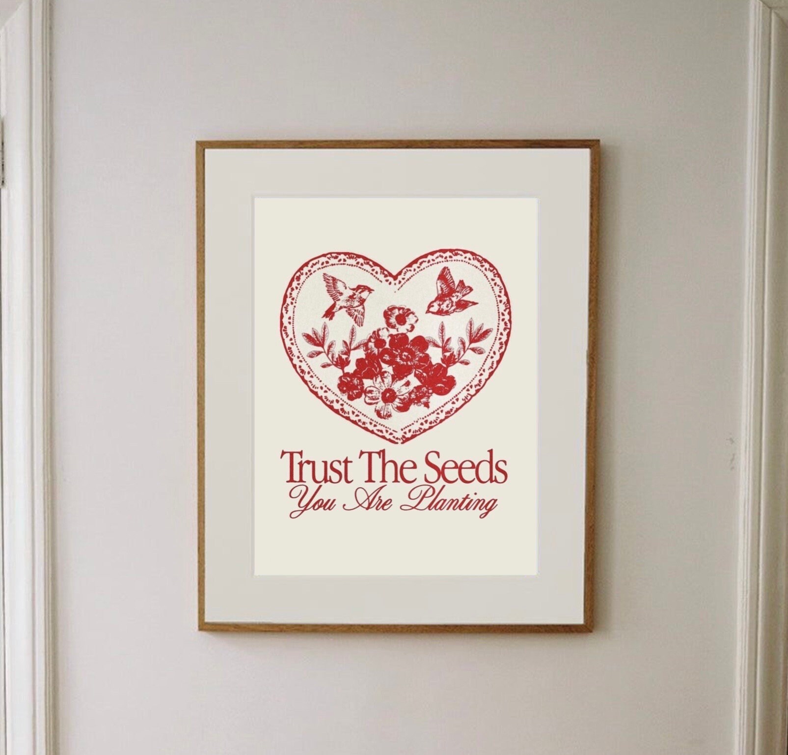 Trust the Seeds You Are Planting Wall Print, Retro Wall Decor, Digital ...