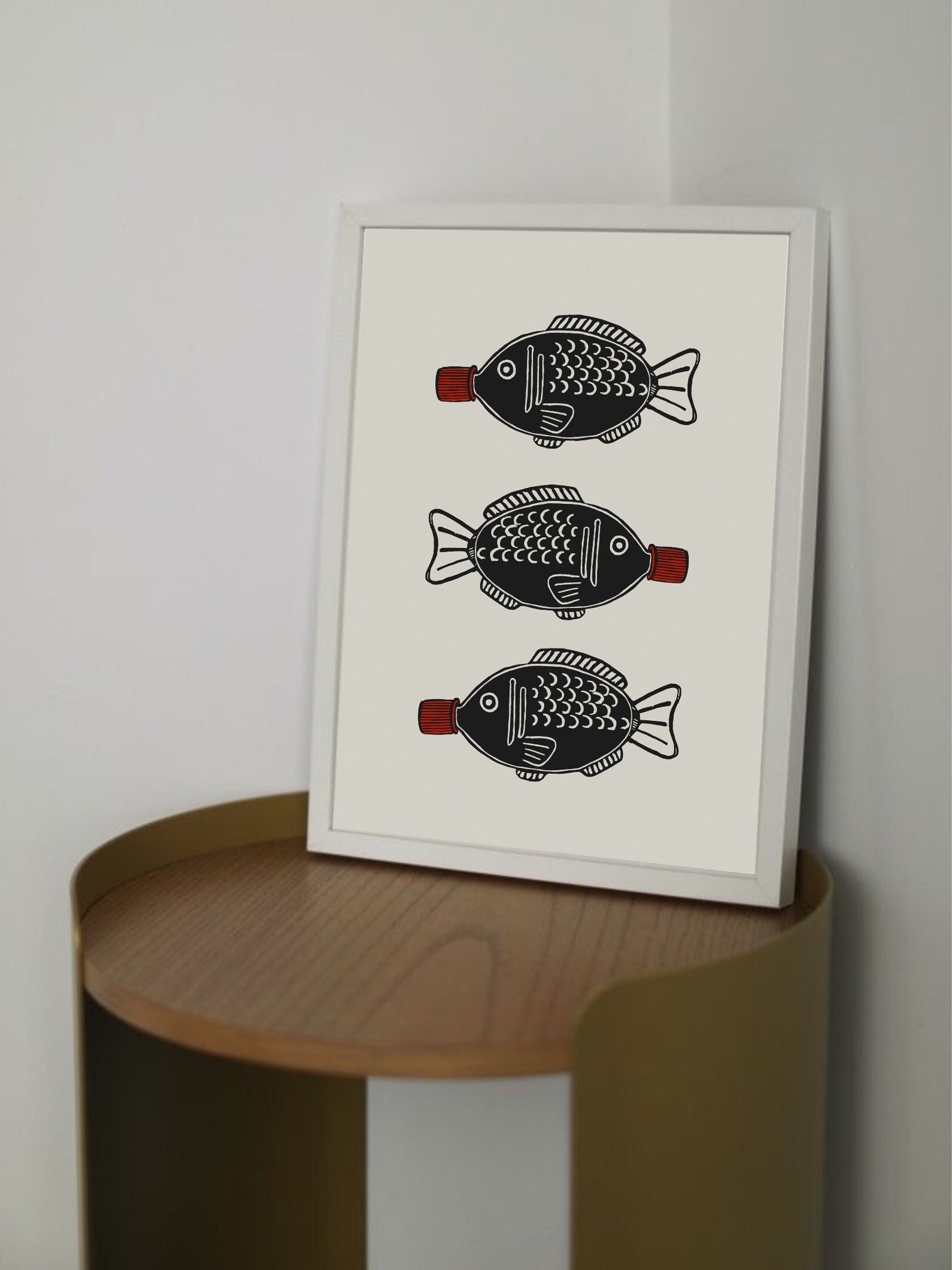 Soy Sauce Fish Bottle Wall Print, Retro Wall Decor, Digital Download ...