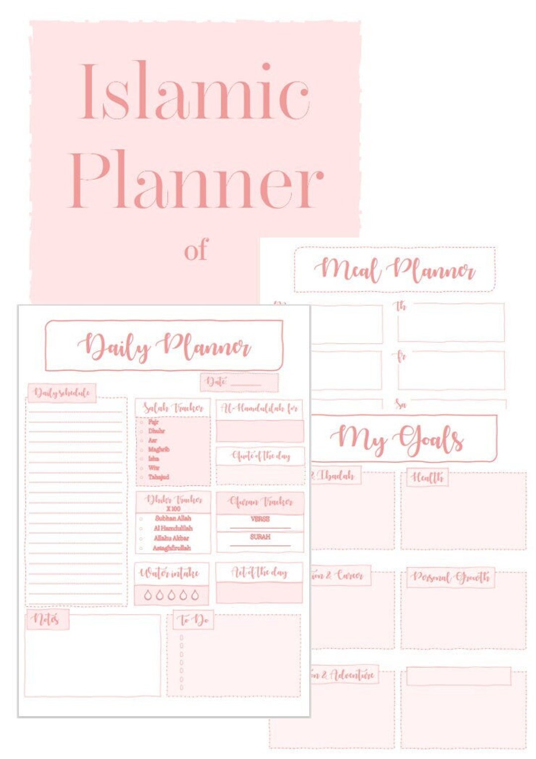 Islamic Daily Planner Printable Islamic Planner Muslim - Etsy