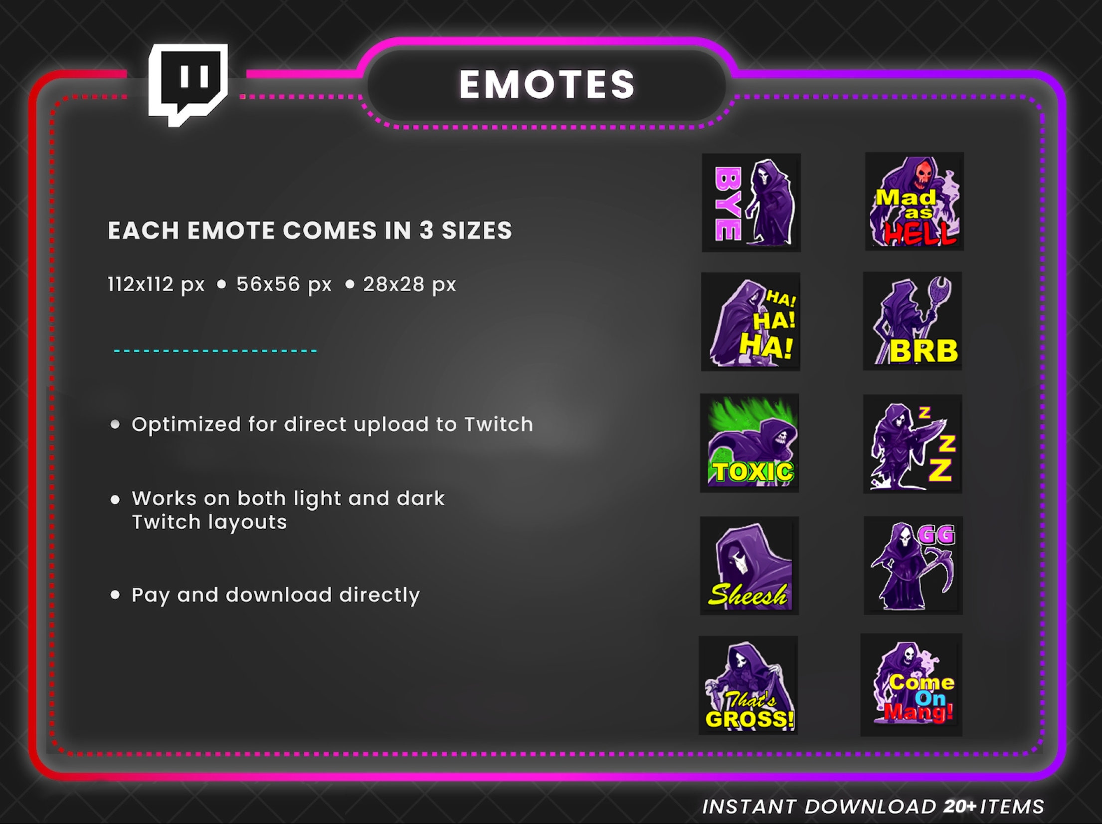 Original Artwork, Twitch Emotes, Discord Emotes, Reaper Emotes ...