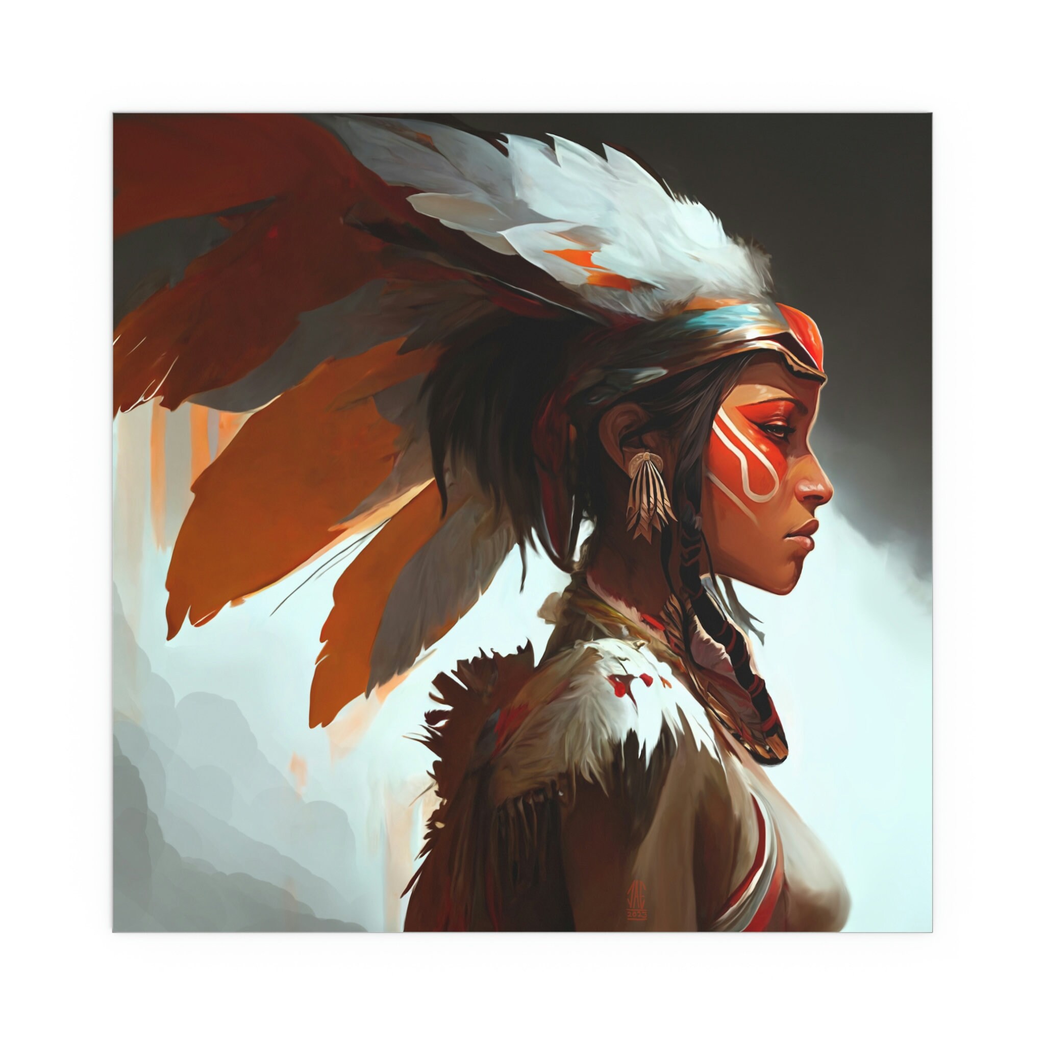 Native Indian Woman - Fine Art Posters - Etsy