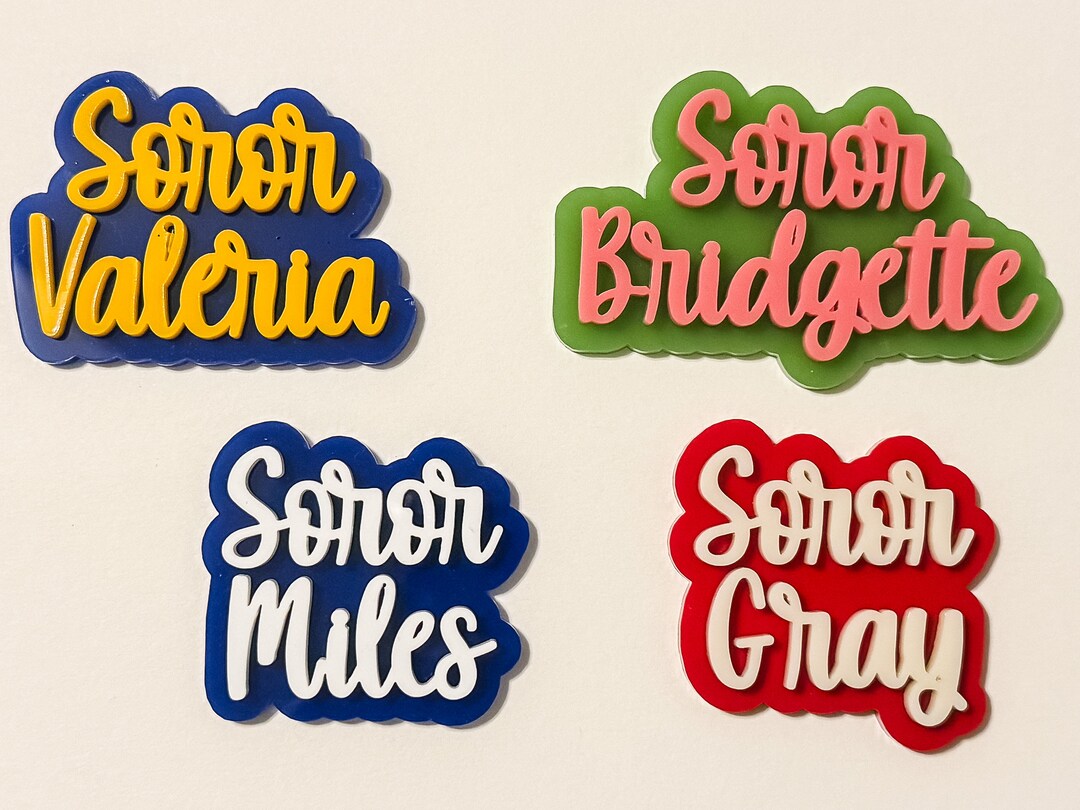 NPHC Soror Greek Pin Acrylic Sorority Colors Dst Sgrho Zphib AKA - Etsy