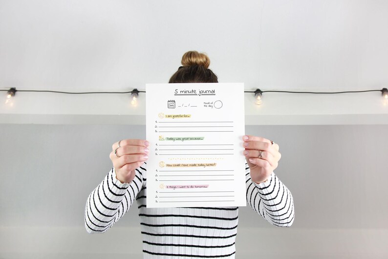 5-minute Easy Daily Journal | A4/letter Printable & Digital | Easy Self ...