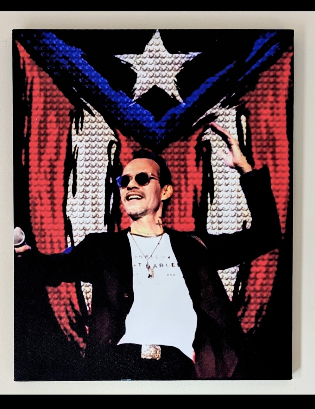 Puerto Rico Flag-marc Anthony Acrylic Original custom Made on a Stretch ...