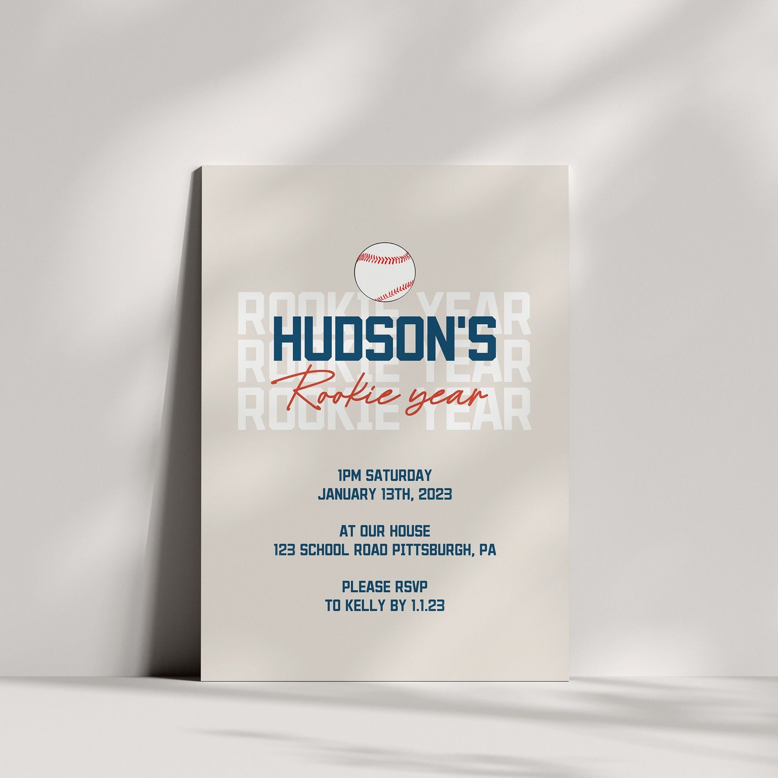 ROOKIE YEAR Rookie of the Year Birthday Invitation Baseball - Etsy