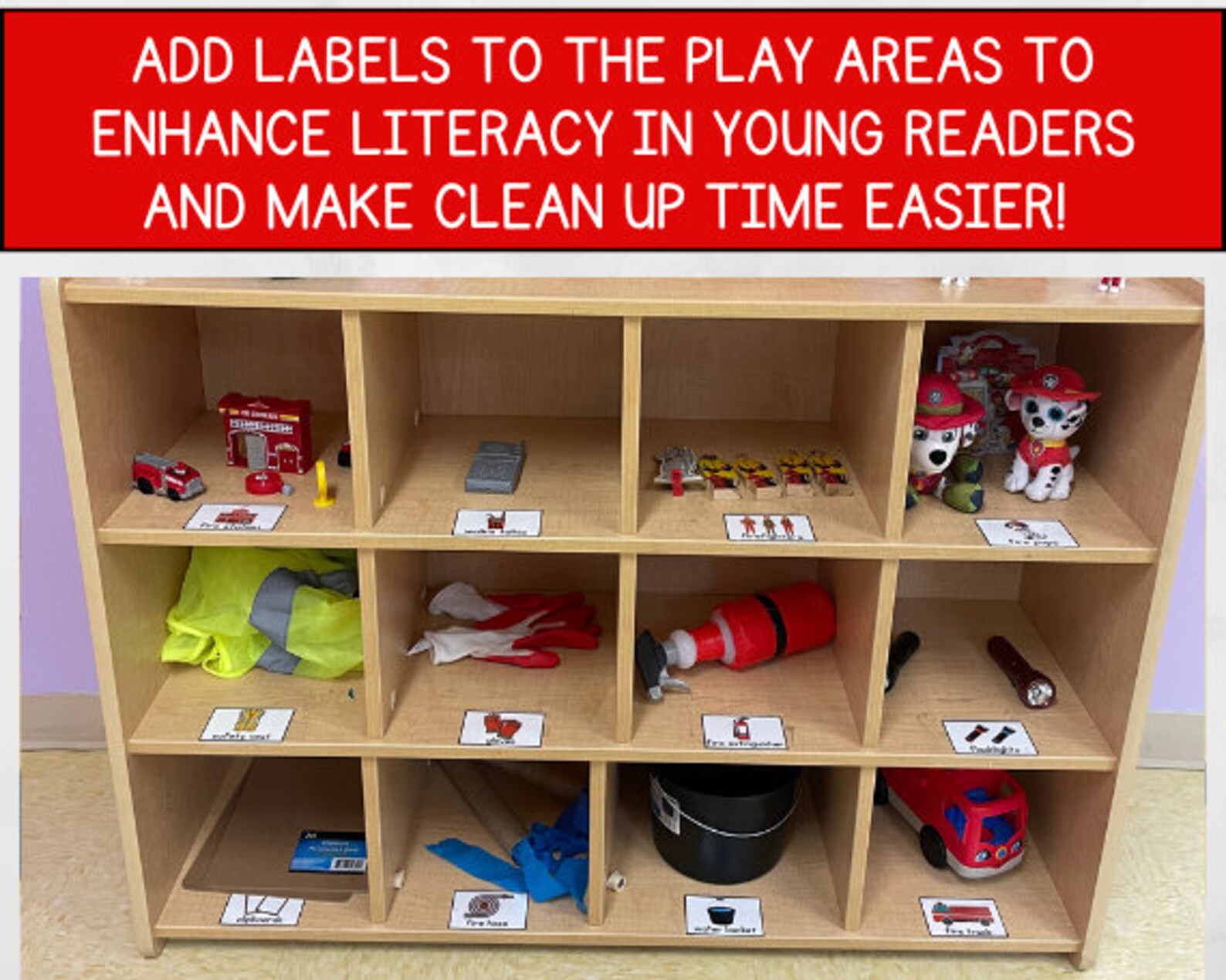 FIRE STATION Dramatic Play Center Labels for Pretend Play | Fire Safety ...