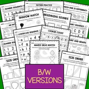 MARDI GRAS Learning Activity Worksheet Set With Vocabulary Games and ...