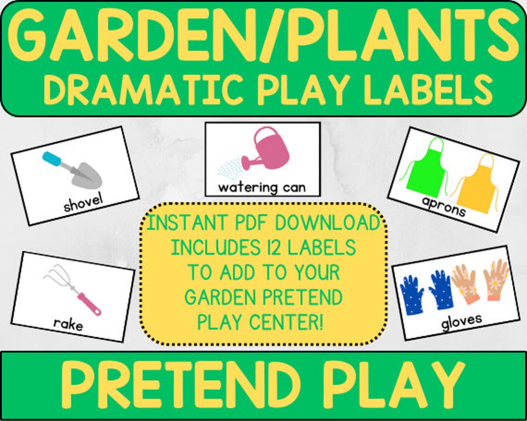 Garden Dramatic Play Center Labels for Pretend Play | Spring, Summer ...