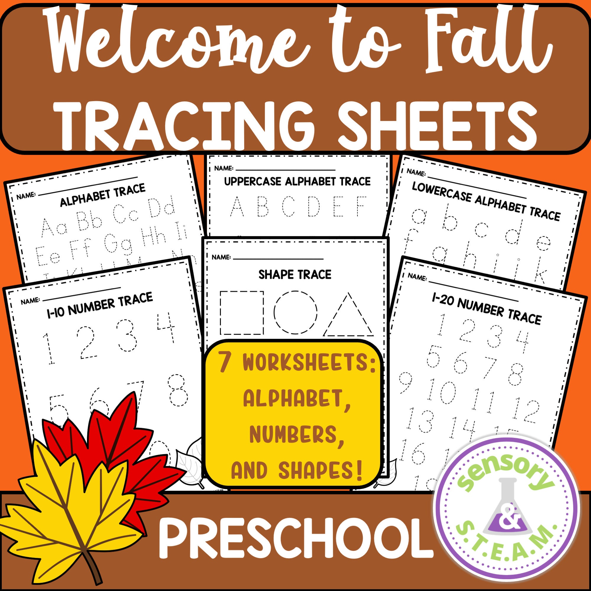 WELCOME TO FALL Learning Activities and Worksheet Set With Learning ...