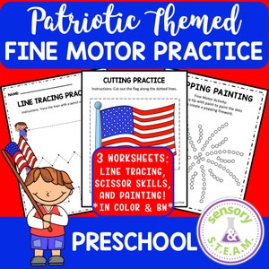 America Patriotic Preschool Educational Printables: Engaging Learning ...