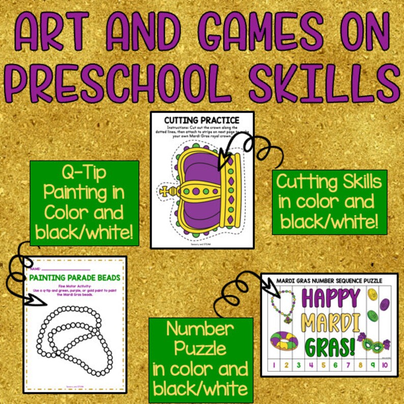 MARDI GRAS Learning Activity Worksheet Set With Vocabulary Games and ...
