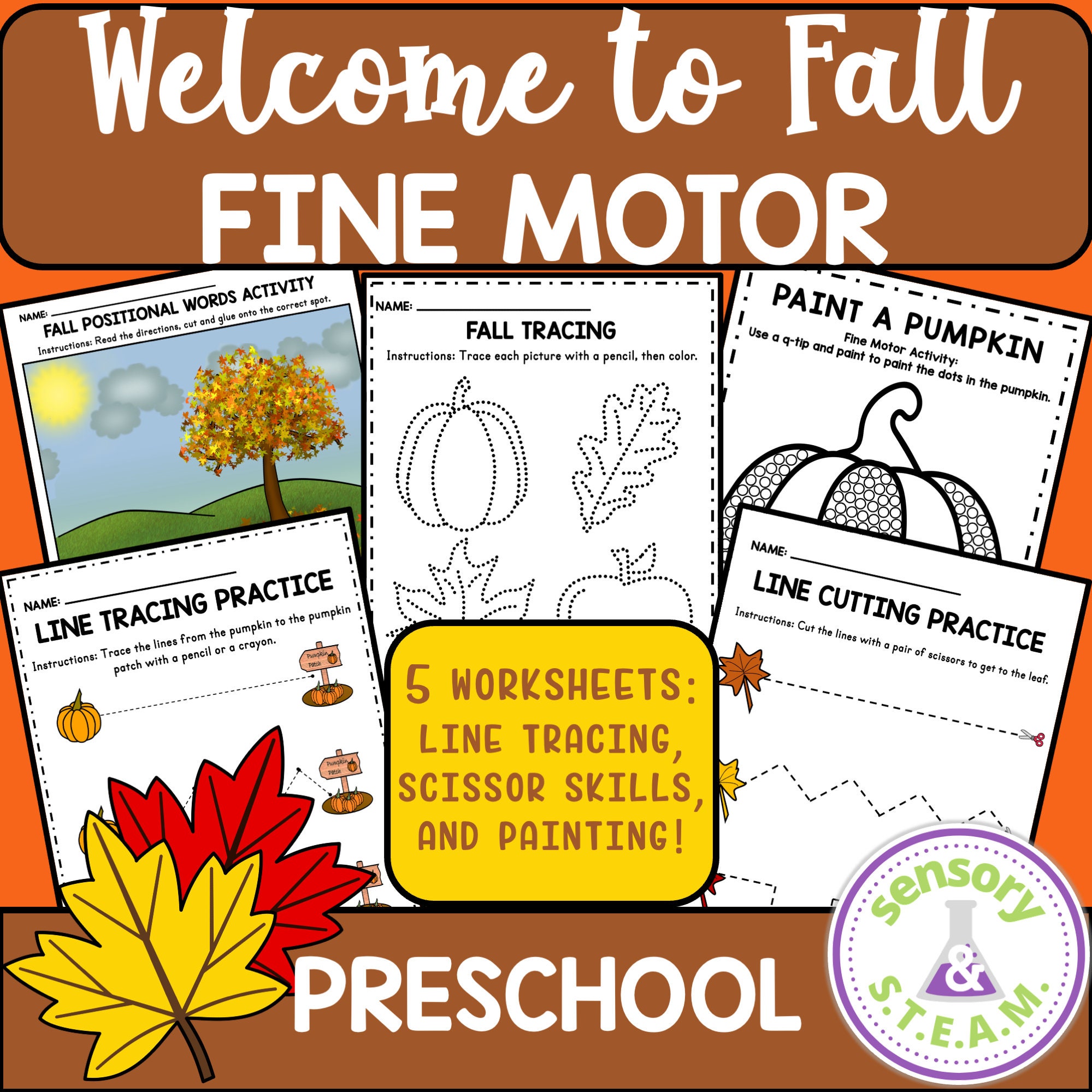 WELCOME TO FALL Learning Activities and Worksheet Set With Learning ...