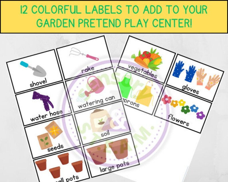 Garden Dramatic Play Center Labels for Pretend Play | Spring, Summer ...