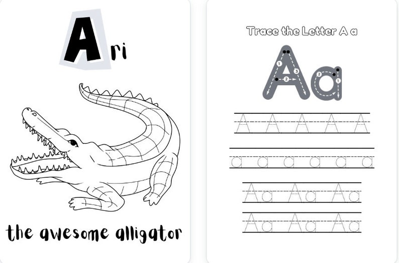My Animal ABC Colouring Book – Printable Colouring Book – Learn to ...
