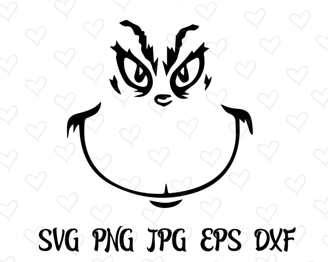 Grinch Face SVG, the Grinch, Grinch Ornament, Grinch Smile, Christmas ...