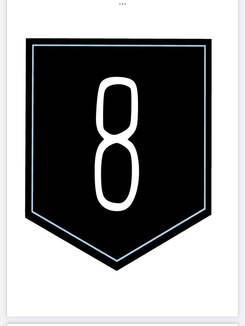 Letters and Numbers Display Banner Flags- DIGITAL DOWNLOAD - Etsy