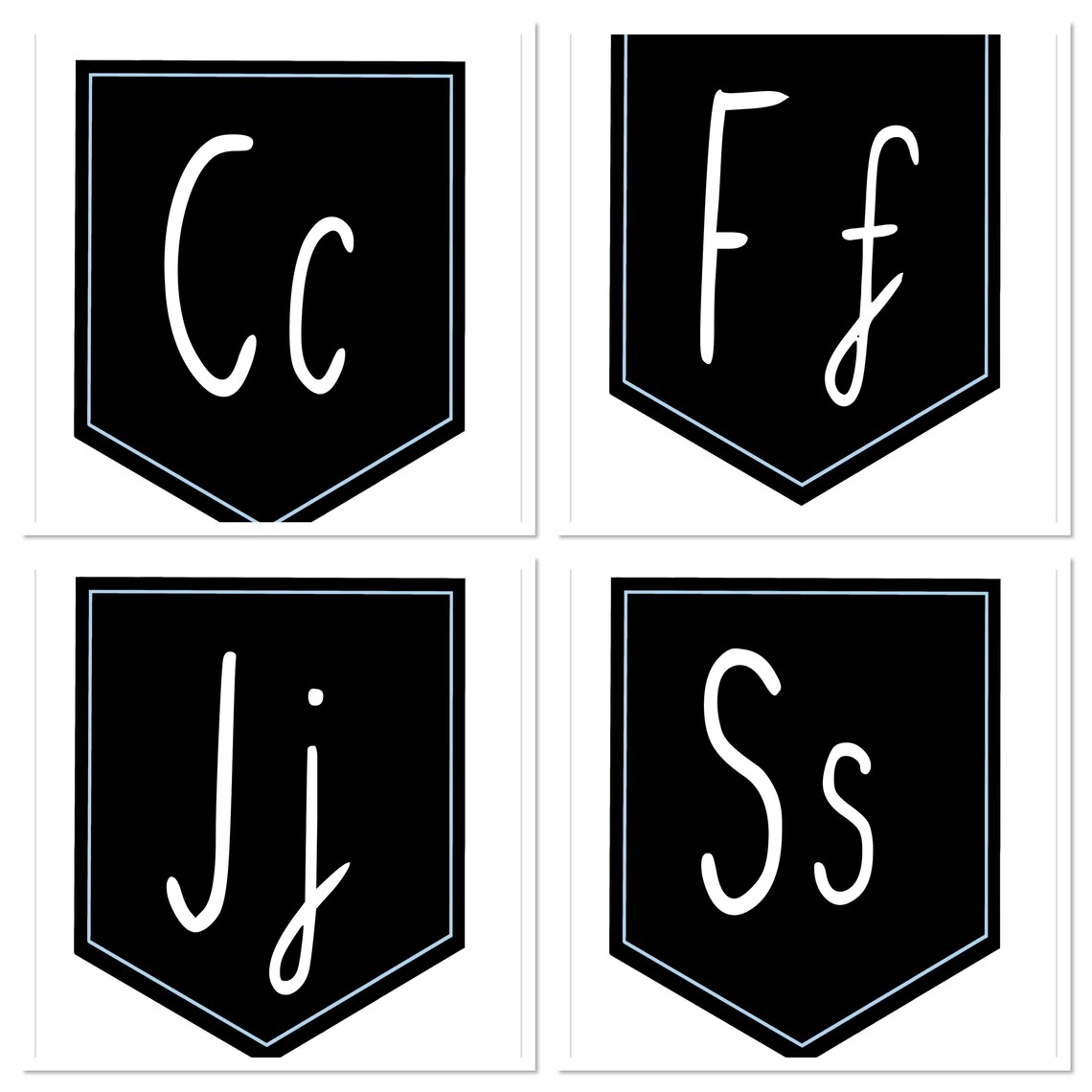 Letters and Numbers Display Banner Flags- DIGITAL DOWNLOAD - Etsy