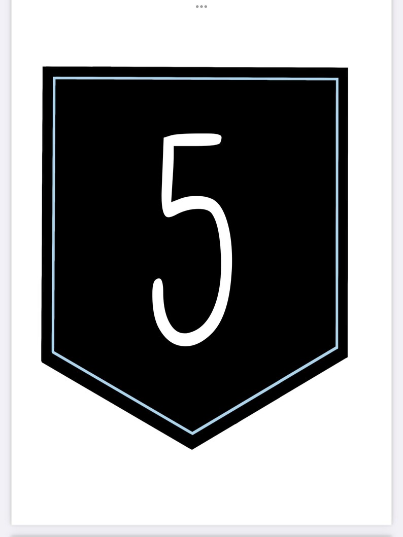 Letters and Numbers Display Banner Flags- DIGITAL DOWNLOAD - Etsy