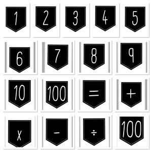 Letters and Numbers Display Banner Flags- DIGITAL DOWNLOAD - Etsy