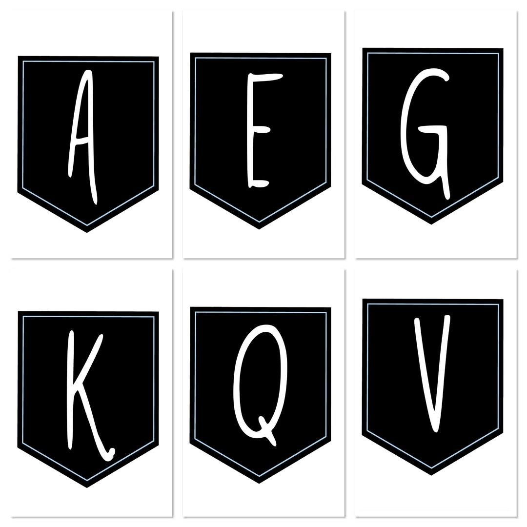 Letters and Numbers Display Banner Flags- DIGITAL DOWNLOAD - Etsy