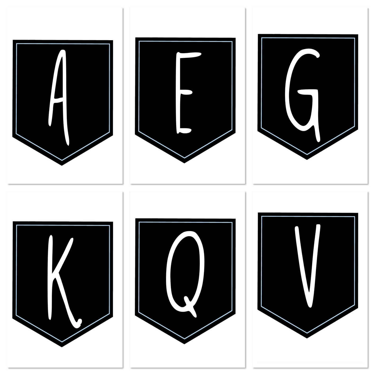 Letters and Numbers Display Banner Flags- DIGITAL DOWNLOAD - Etsy