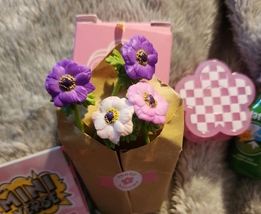 Miniverse Nature Series Anemones Purple Flowers - Etsy