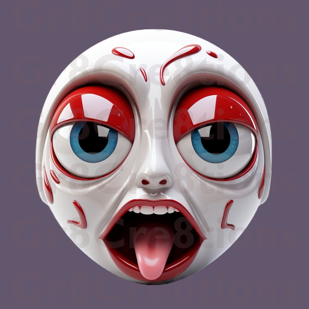 Drama Pack #20 - 5 3D White Emojis, 2048 by 2048 PNG, Drama Collection ...